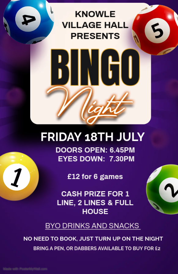 Bingo!!!! – Knowle Village Hall